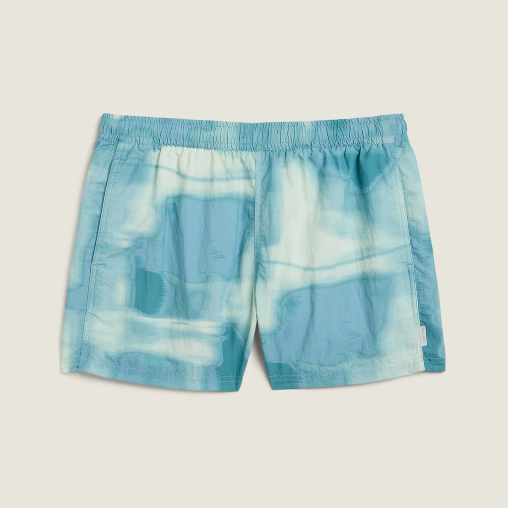 Sebastian 4” Printed Nylon Swim Trunks Painterly Blur Tidal Wave – AUTO ...
